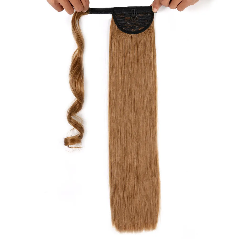 Wholesale Wig Velcro Horsetail Matte Silk Long Straight Hair Horsetail ...
